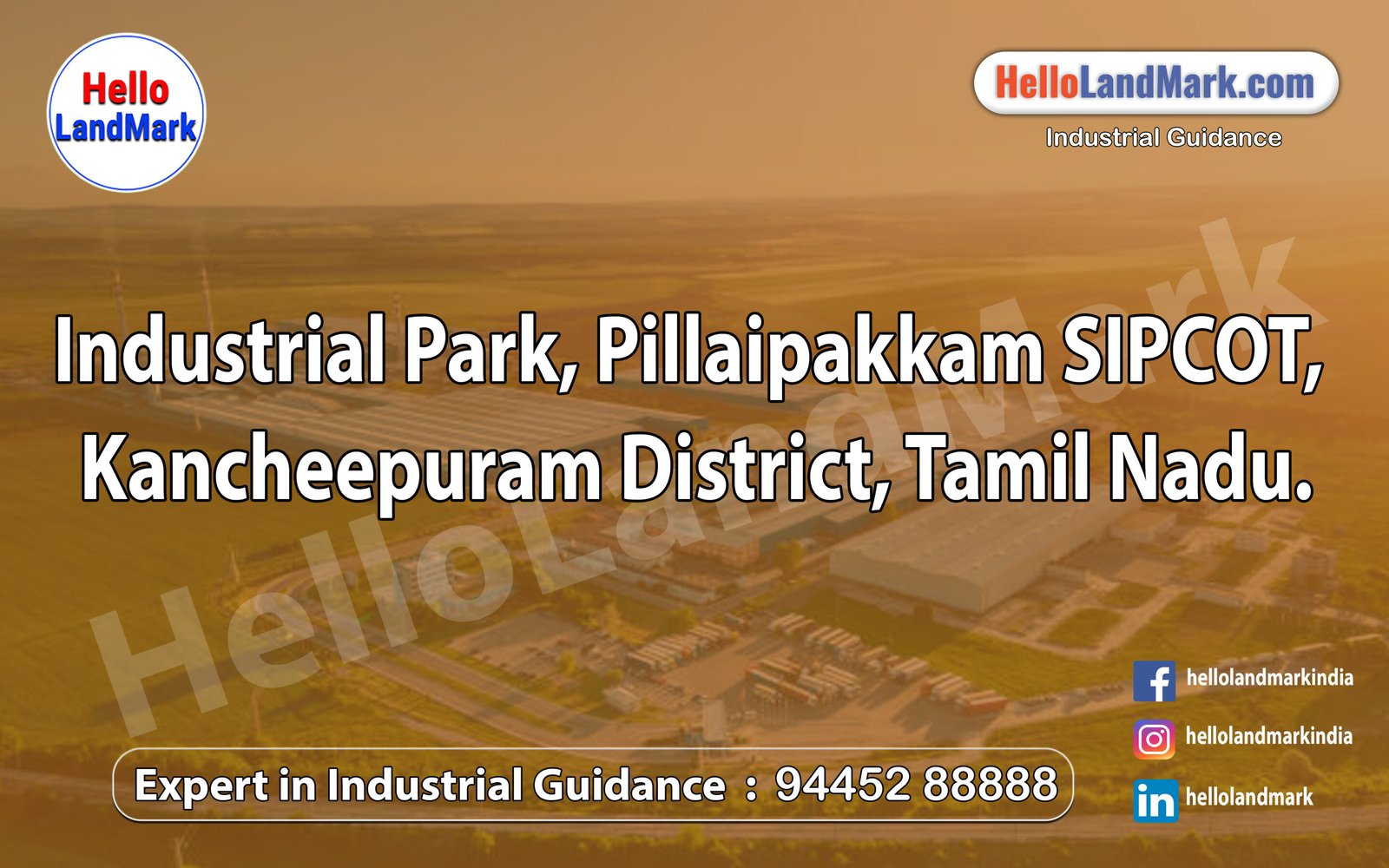 Industrial Park, Pillaipakkam SIPCOT, Kancheepuram District, Tamil Nadu | HelloLandMark